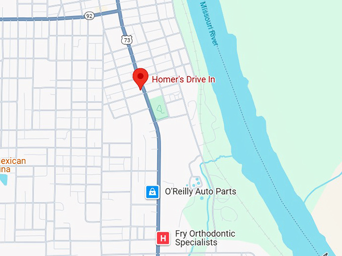 16. homer's drive in map