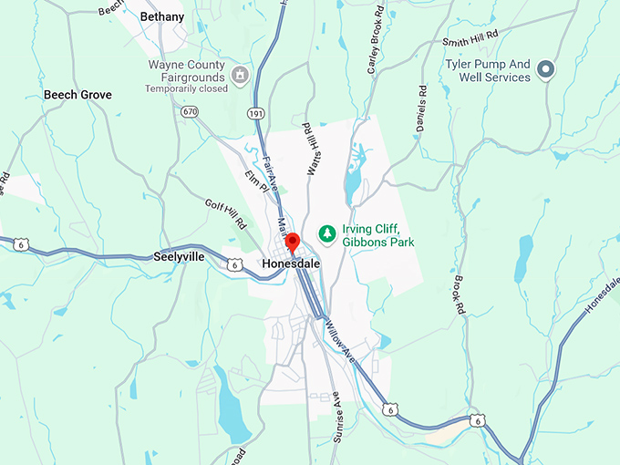 16. honesdale map