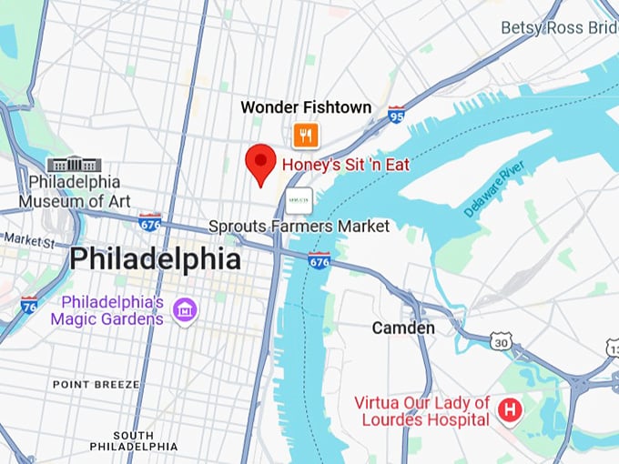 16. honey's sit 'n eat map