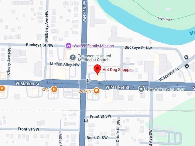 16. hot dog shoppe map