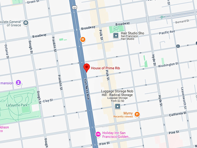 16. house of prime rib map