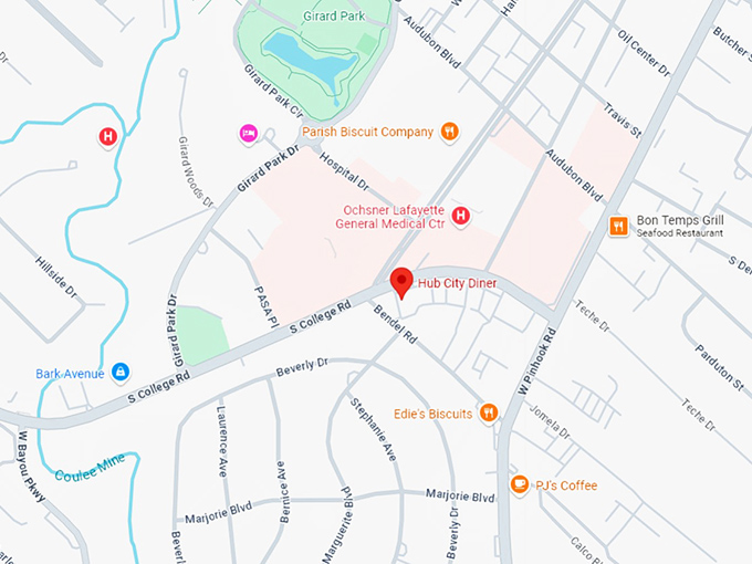 16. hub city diner map