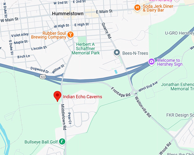 16. indian echo caverns map