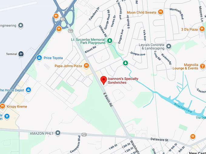 16. ioannoni's specialty sandwiches map