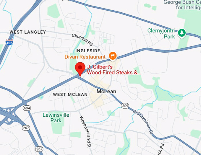 16. j. gilbert's wood fired steaks & seafood mclean map