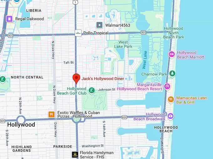 16. jack's hollywood diner map