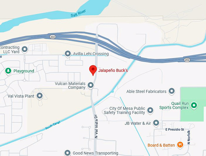 16. jalape&ntilde;o buck's map