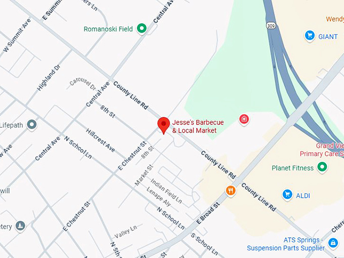 16. jesse's barbecue & local market map