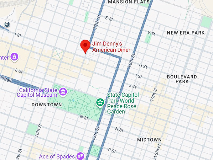 16. jim denny's american diner map
