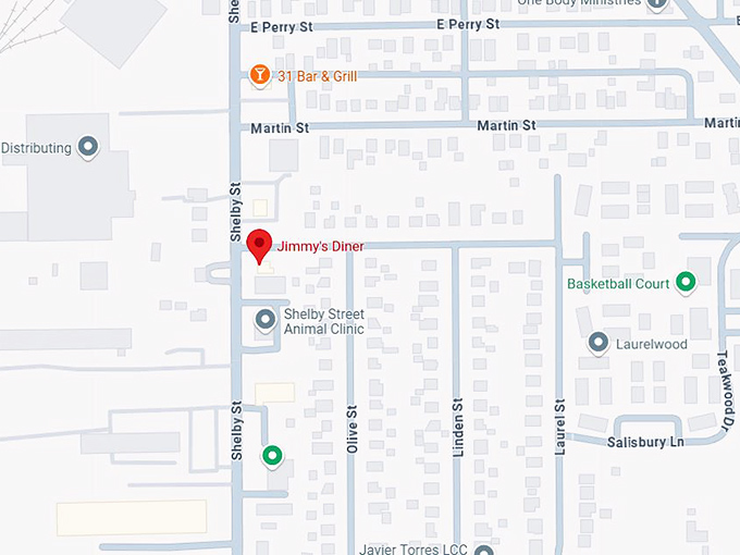 16. jimmy's diner map