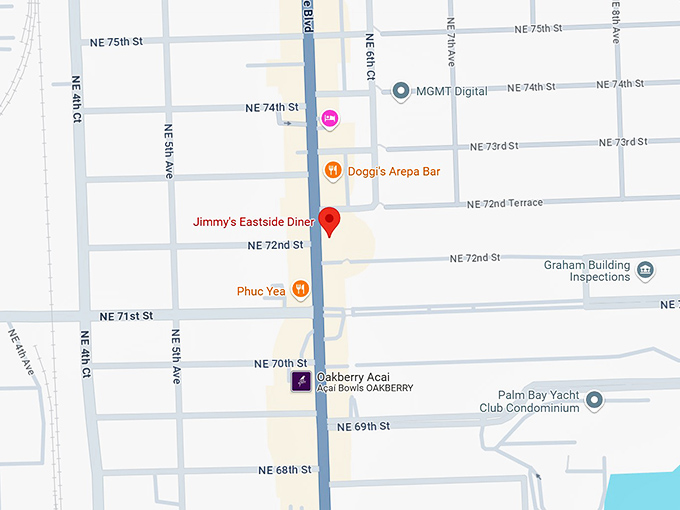 16. jimmy's eastside diner map