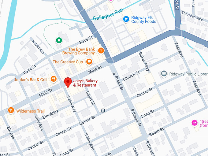 16. joey's bakery & restaurant map