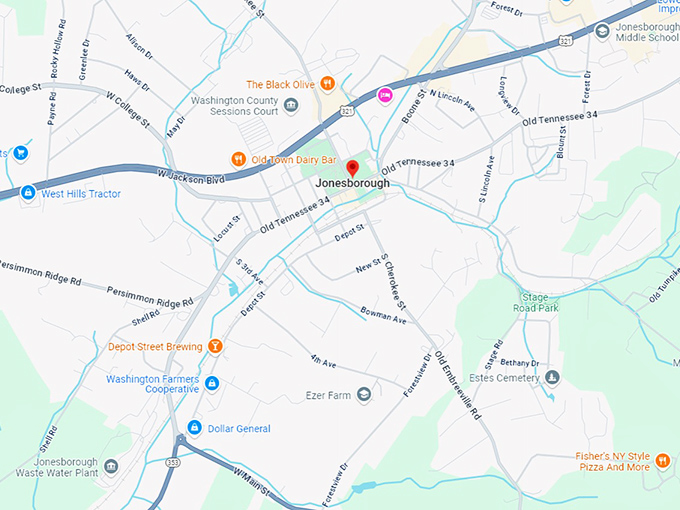 16. jonesborough map