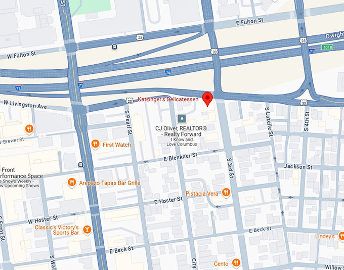 16. katzinger's delicatessen map