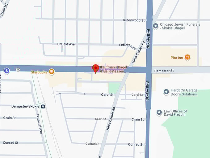 16. kaufman's bagel & delicatessen map