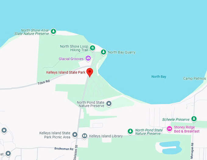 16. kelleys island state park map