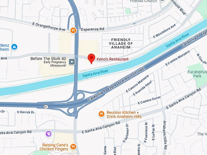 keno's restaurant map