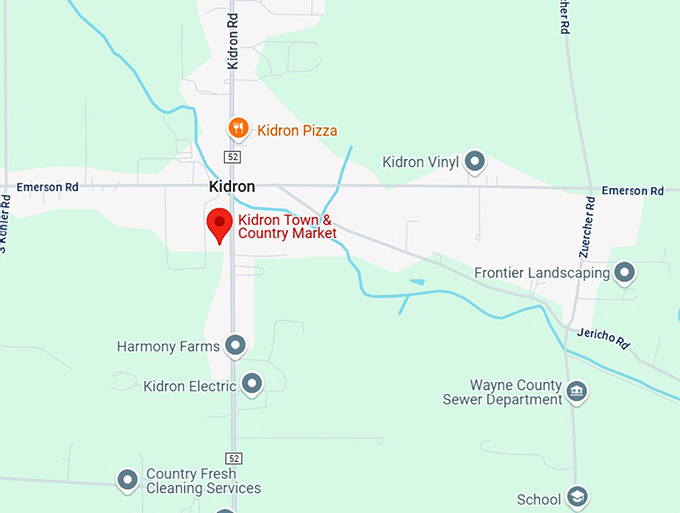 16. kidron town & country market map