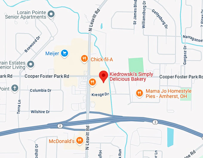 16. kiedrowski's simply delicious bakery map