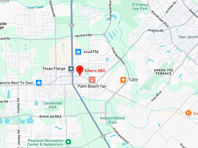 16. killen's bbq map