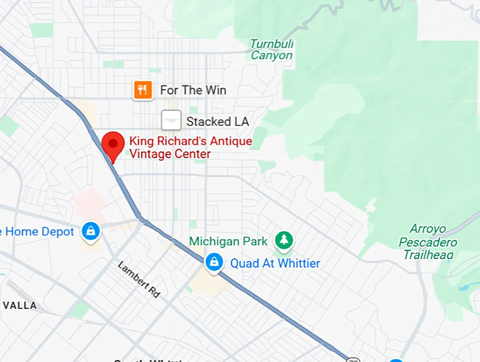 16. king richard's antique vintage center map