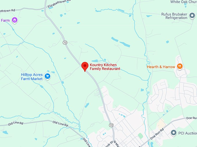 16. kountry kitchen family restaurant map