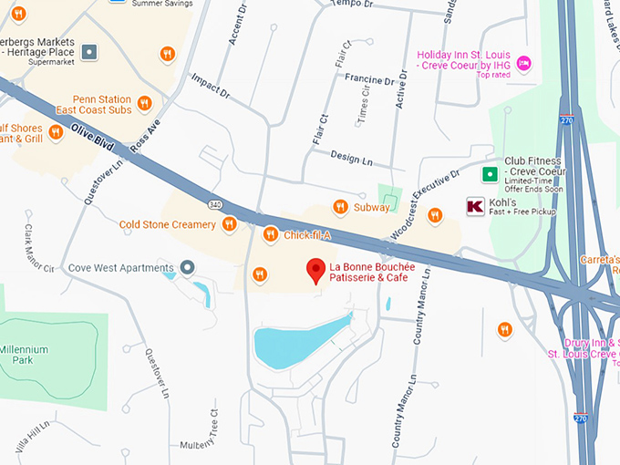 16. la bonne bouch&eacute;e patisserie & cafe map