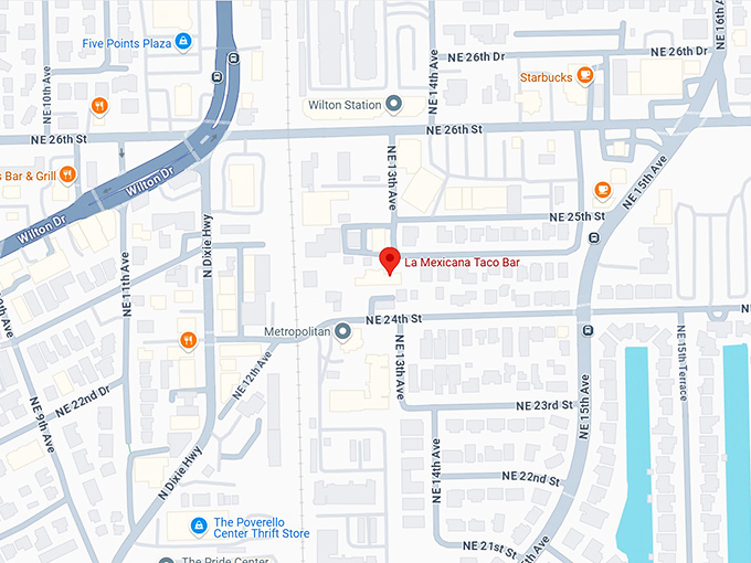 16. la mexicana taco bar map