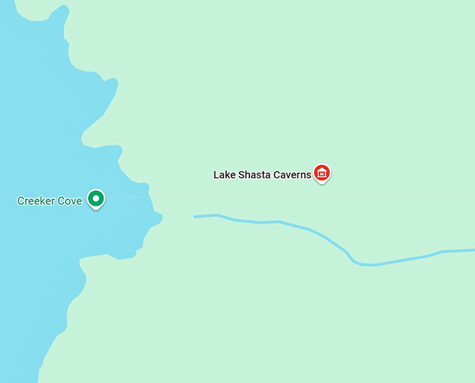 16. lake shasta caverns map