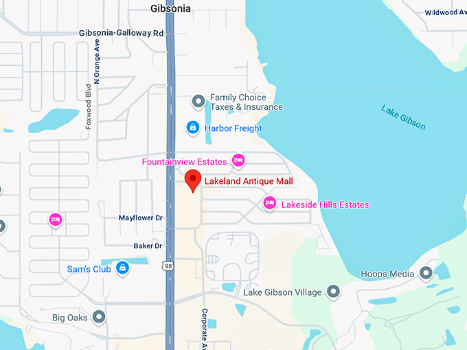 16. lakeland antique mall map