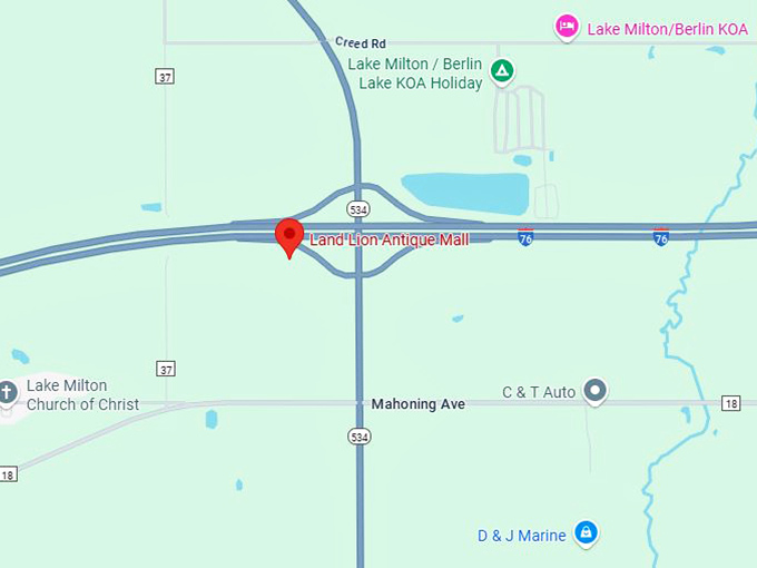 16. land lion antique mall map