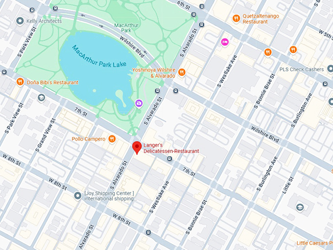 16. langer's delicatessen map