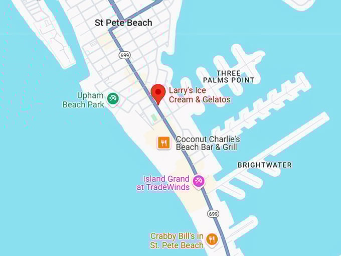 16. larry's ice cream & gelatos map