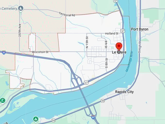 16. le claire, ia map