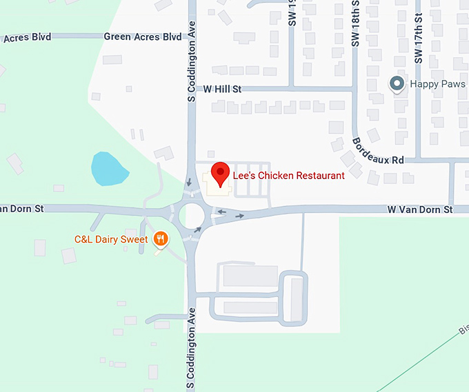 16. lee's chicken restaurant map