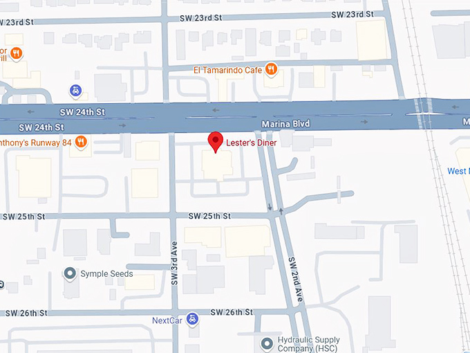 16. lester's diner map