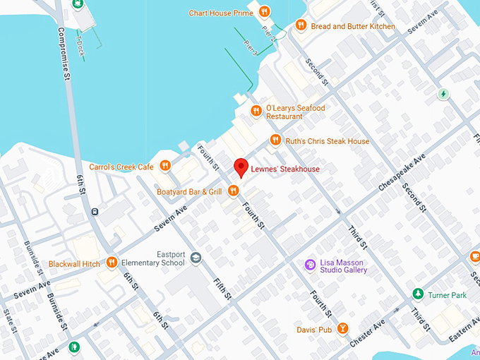 16. lewnes' steakhouse map