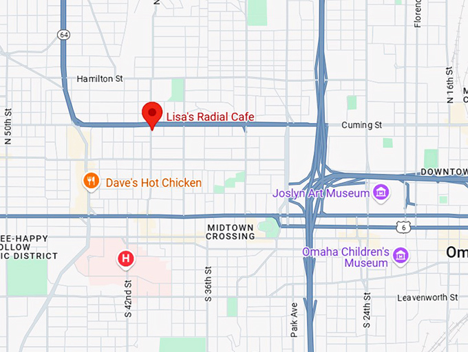 16. lisa's radial cafe map