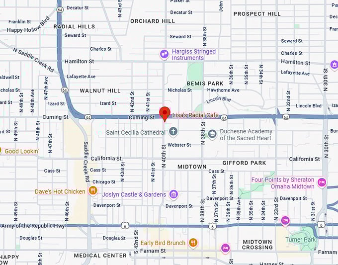 16. lisa's radial cafe map