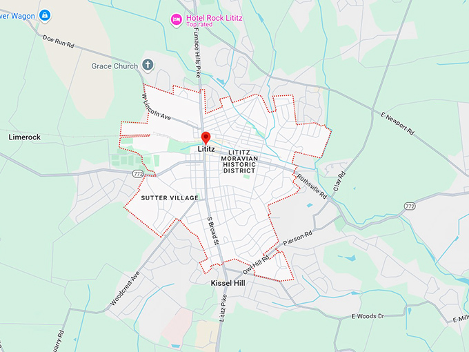 16. lititz, pa map