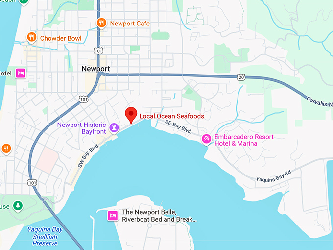 16. local ocean seafoods map