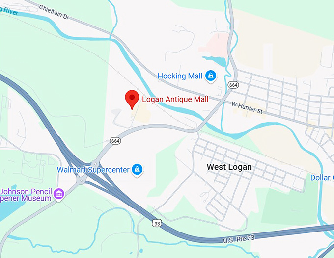 16. logan antique mall map