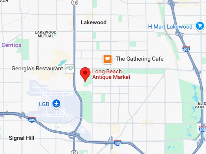 16. long beach antique market map
