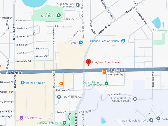 16. longhorn steakhouse map