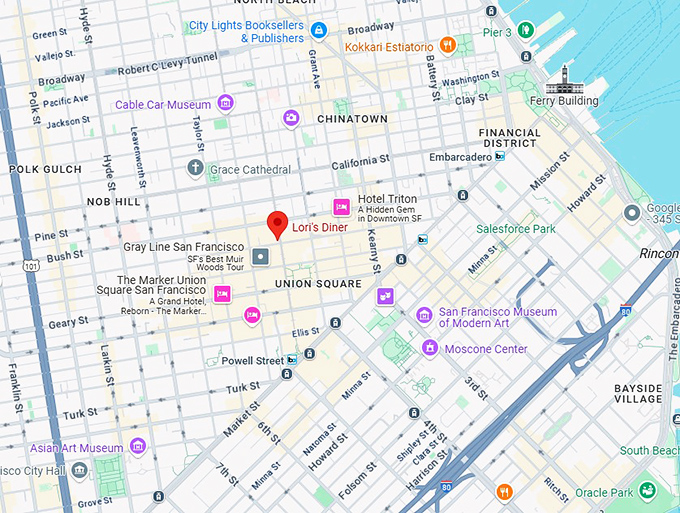 16. lori's diner map