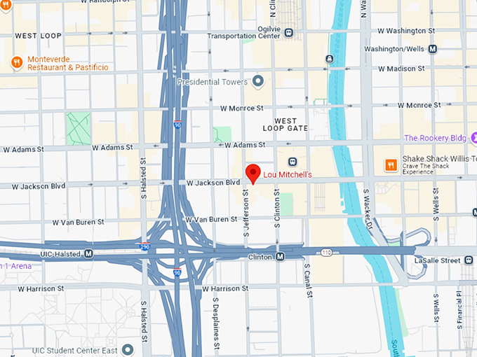 16. lou mitchell's map