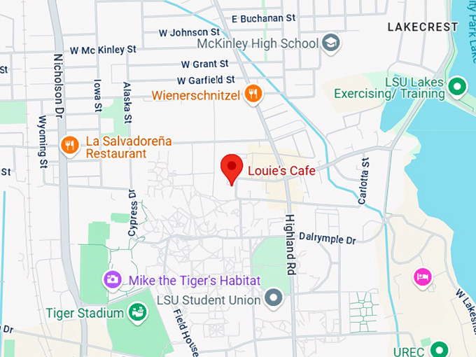 16. louie's cafe map