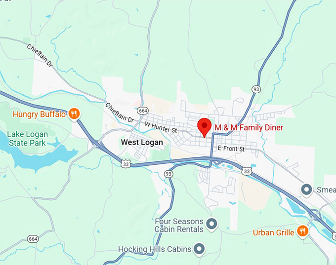 16. m & m family diner map