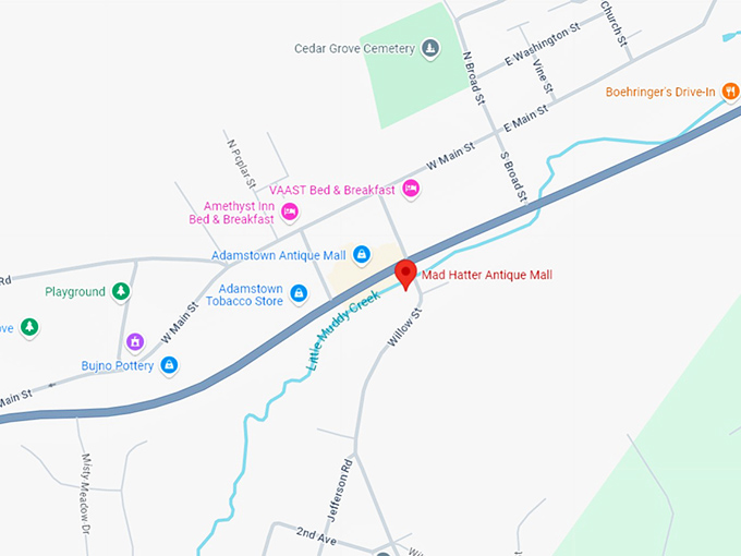 16. mad hatter antique mall map