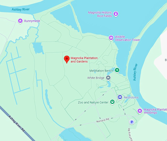 16. magnolia plantation and gardens map